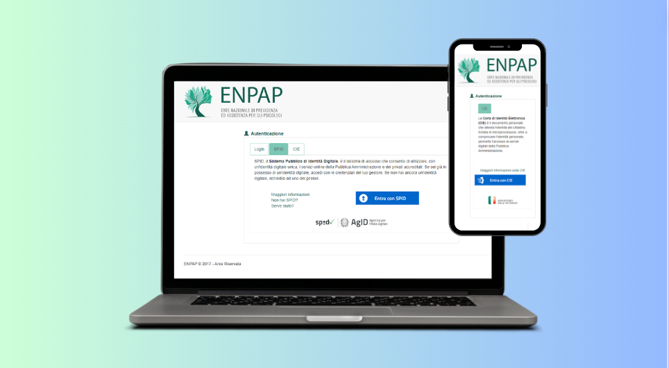 Dal 1° settembre accesso all'Area Riservata solo con SPID e CIE - ENPAP
